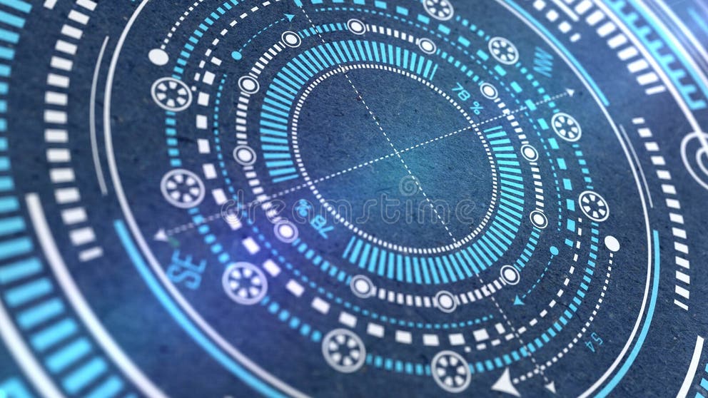 New Technologies of the Future. Futuristic Circle Elements. Engineering ...