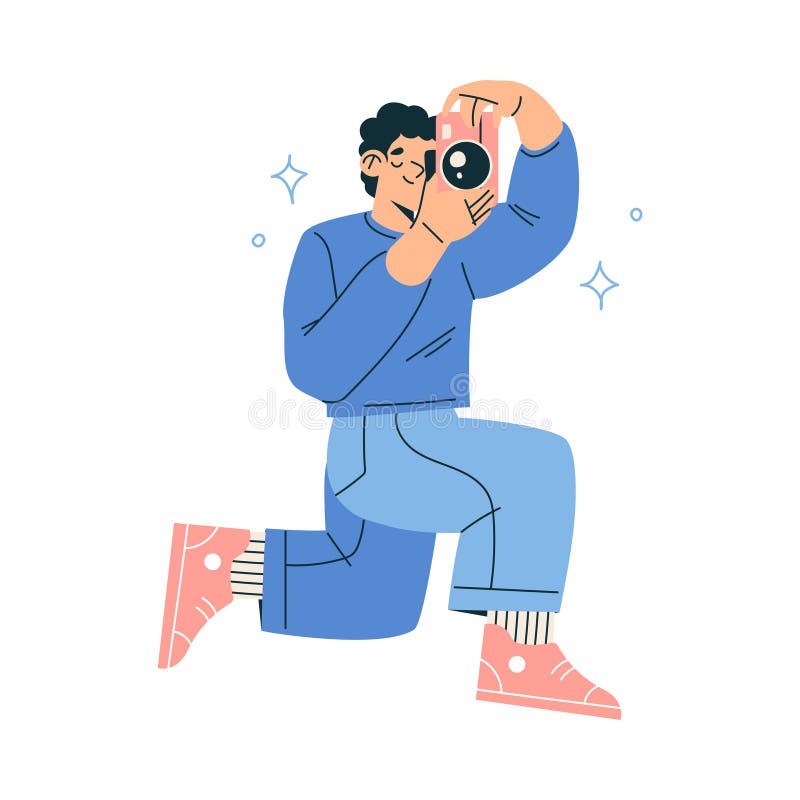 Take a Photo, Selfie Icon with Shadow Stock Vector - Illustration of ...