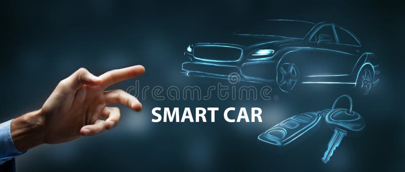 New Technologies the World of the Future Smart Cars Stock Photo - Image ...