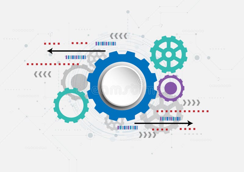 New Technology Cog Abstract Pattern Background Stock Vector ...
