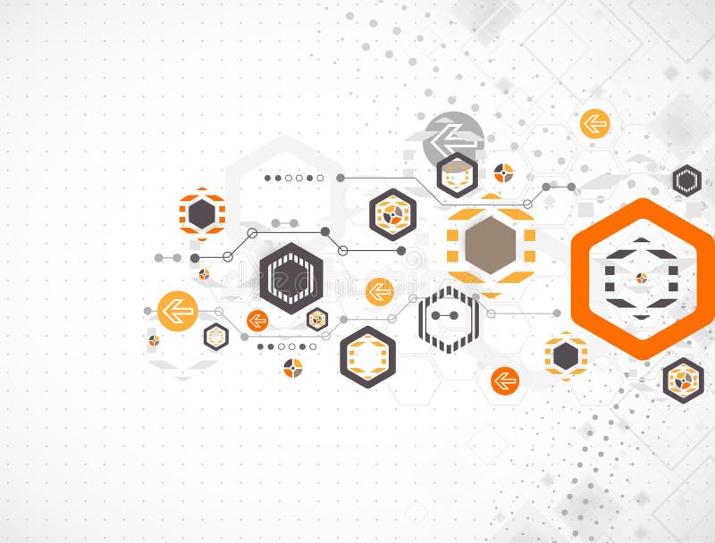 New Technology Hexagonal Business Background. Stock Vector ...