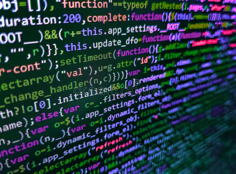 New Technology Revolution. Shallow Depth of Field Effect. Developer ...