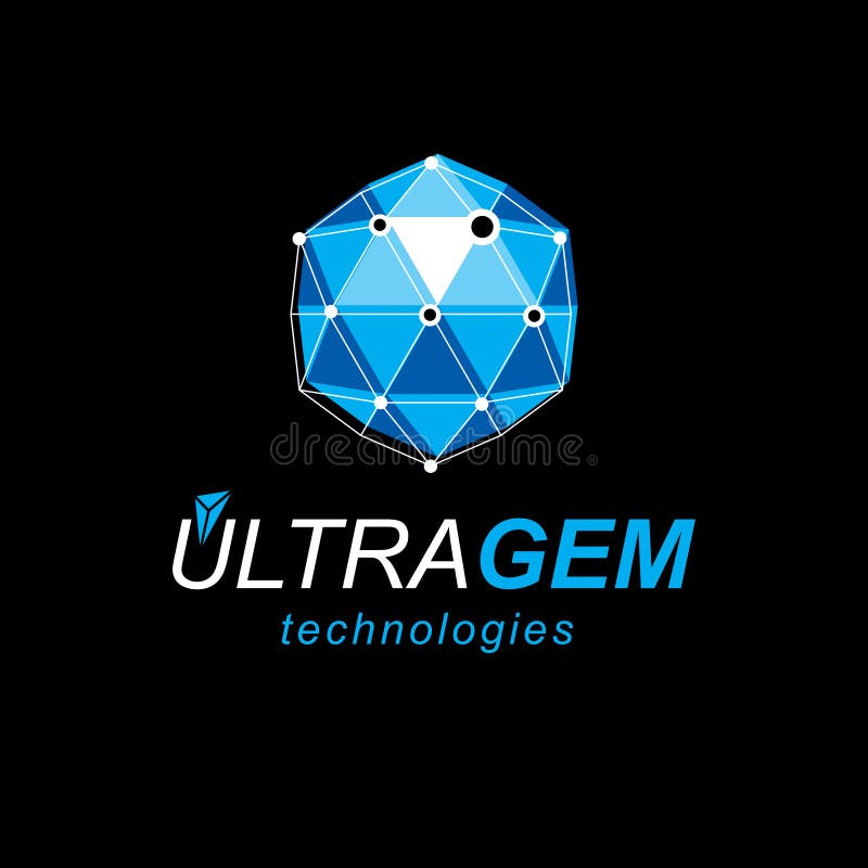 New Technology Symbol. Abstract Vector 3D Geometric Low Poly Obj Stock ...