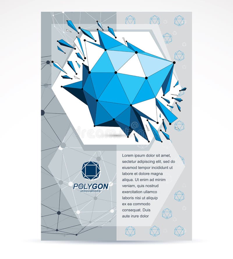 New Technology Theme Booklet Cover Design, Front Page. 3D Engineering ...