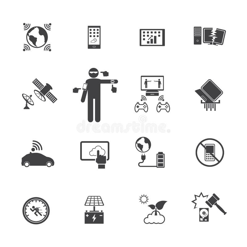 New Technology Trends Icons Set. Stock Vector - Illustration of ...
