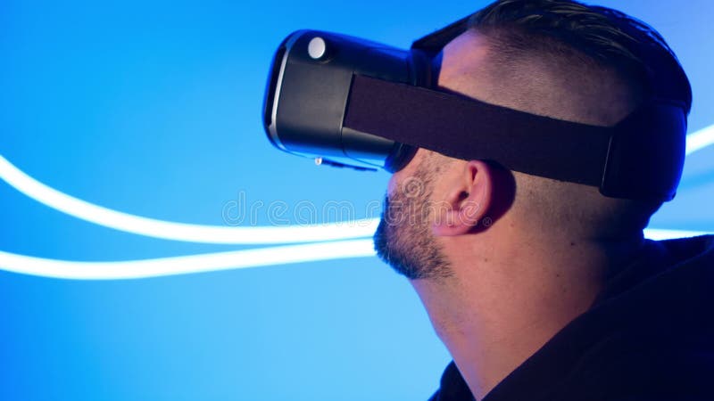 New Technology Virtual Reality Glasses Stock Footage - Video of goggles ...