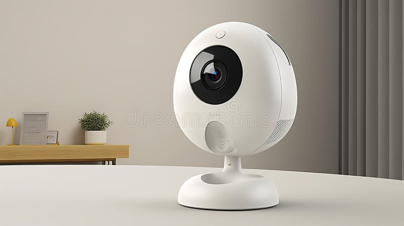 New Technology White CCTV Camera of Home Generative AI Stock ...