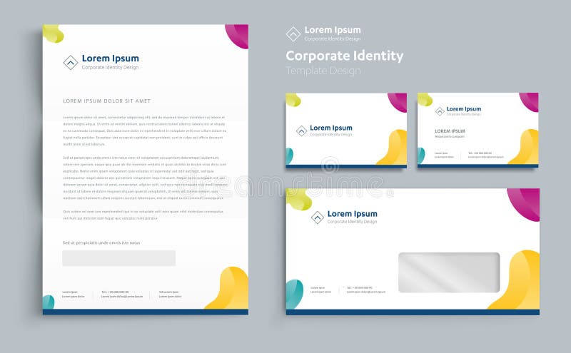 Corporate Business Identity Template Design Vector Abstract Stationery ...