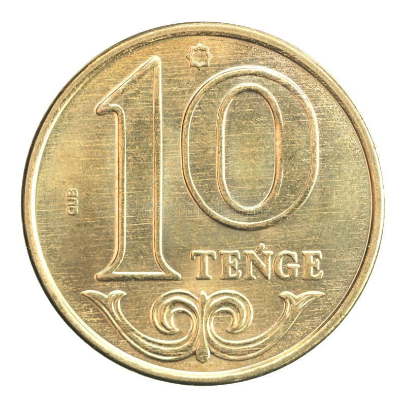 New tenge coin stock image. Image of inflation, round - 179947483