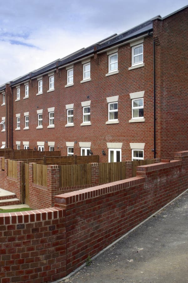 New terraced housing stock image. Image of estate, home - 115285675