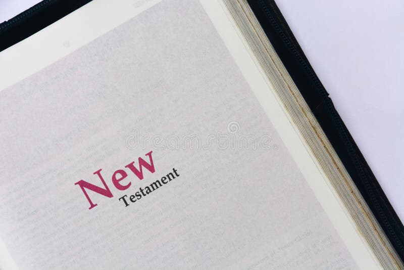 New Testament Cover in Holy Bible Stock Image - Image of christianity ...