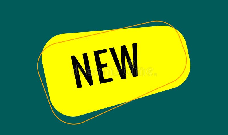 New Text Button. Sign Icon Label New Stock Vector - Illustration of ...