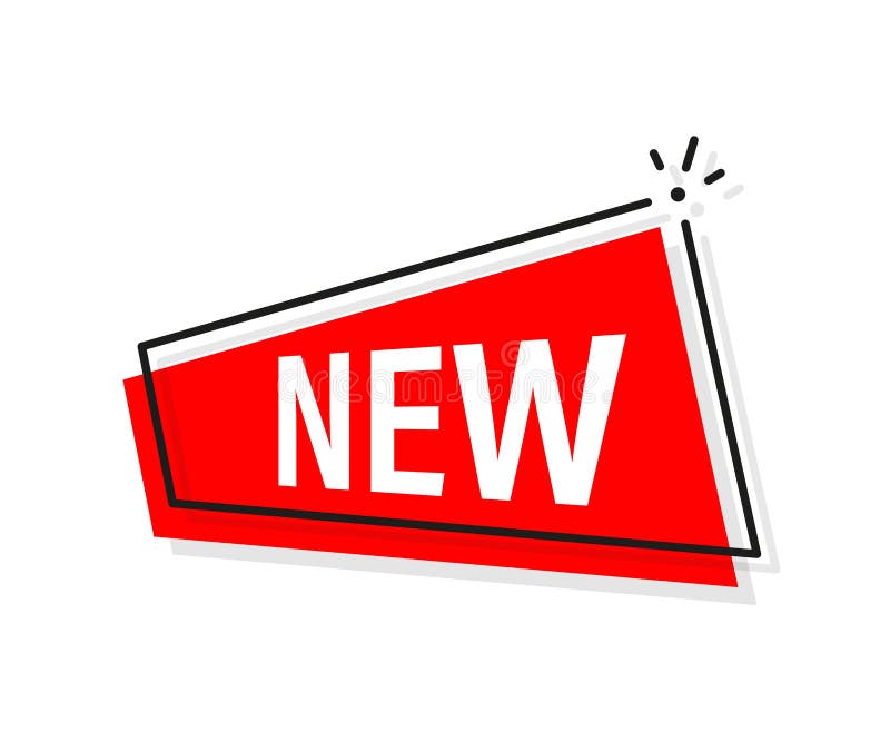 New Text on Red Banner, Advertising, Vector Illustration. Stock Vector ...