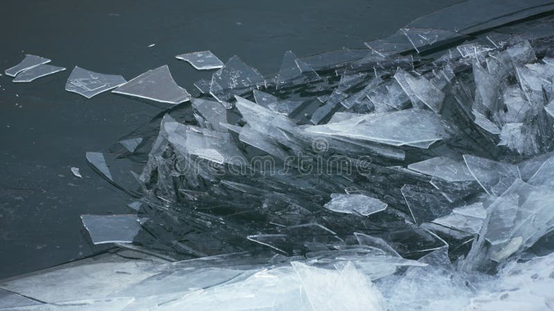 New Thin Ice Moving on Water Surface and Breacking in Arctic ...