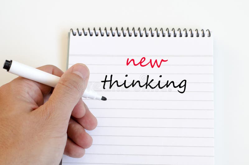 New Thinking Text Concept on Notebook Stock Photo - Image of mind ...