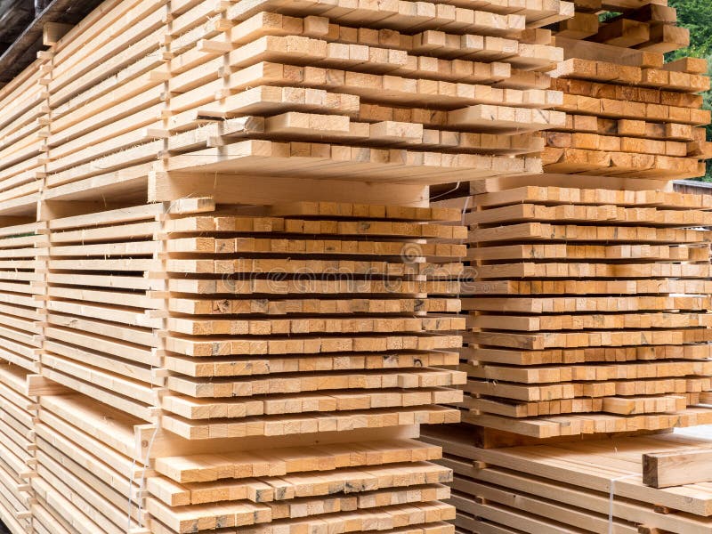 New Timber Material .for the Construction Site Stock Photo - Image of ...