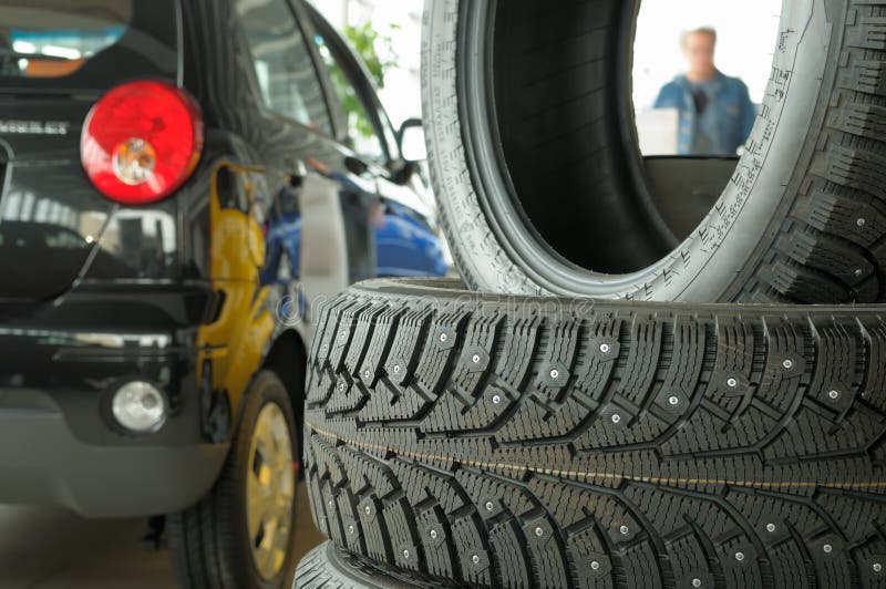 New tire casing. stock image. Image of reflexion, tyre - 9715239