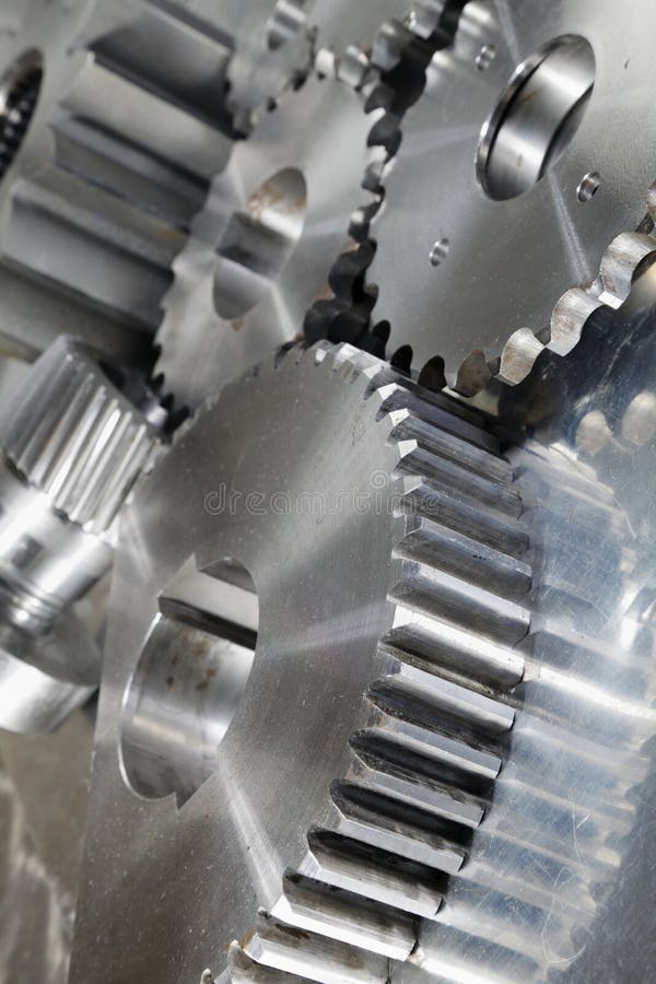 Titanium and Steel Gears in Action Stock Photo - Image of teamwork ...