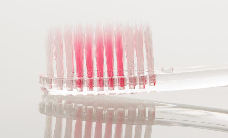 New Toothbrush Close-up Isolated on White. Stock Photo - Image of ...