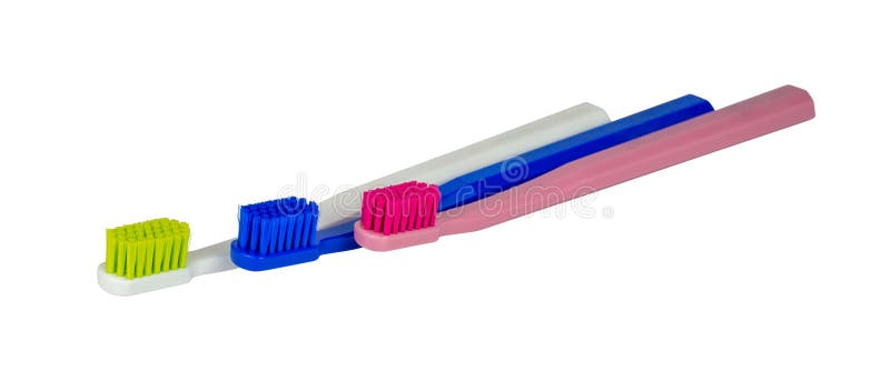 New toothbrushes isolated stock photo. Image of oral - 283717774