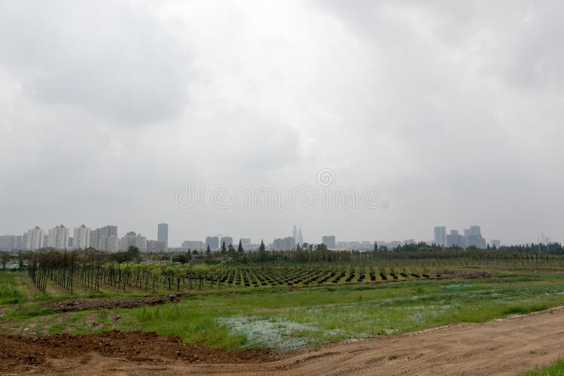 New town construction stock image. Image of green, soil - 97154955