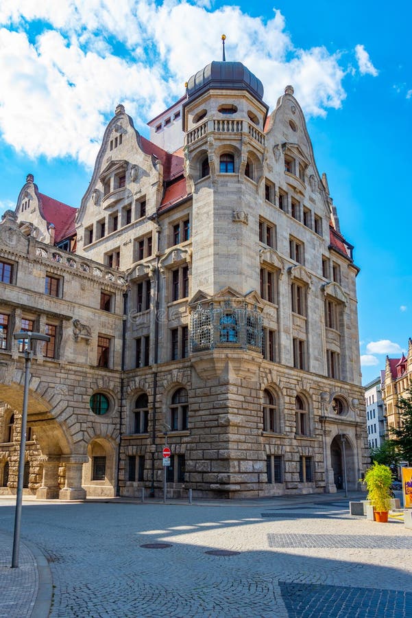 New Town Hall in German Town Leipzig Stock Image - Image of saxony ...