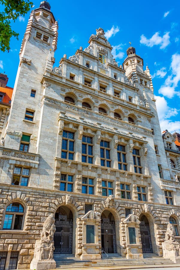 New Town Hall in German Town Leipzig Editorial Photography - Image of ...