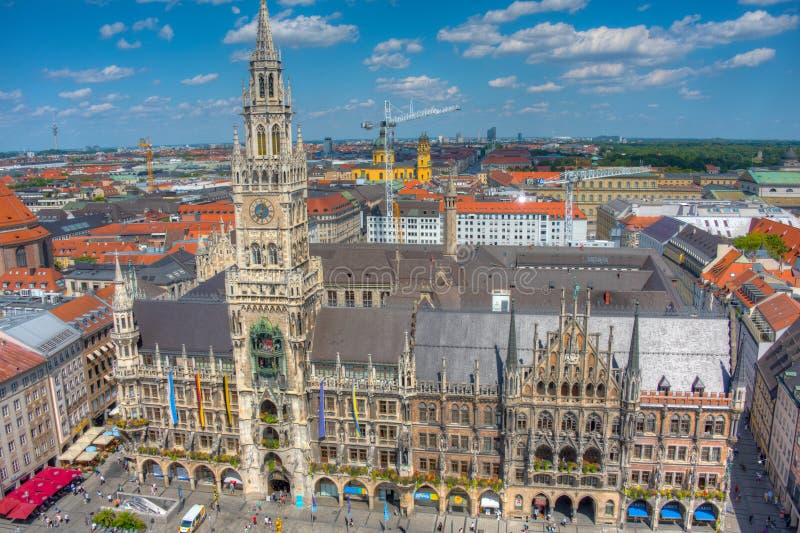 New Town Hall in German Town Munchen Editorial Photography - Image of ...