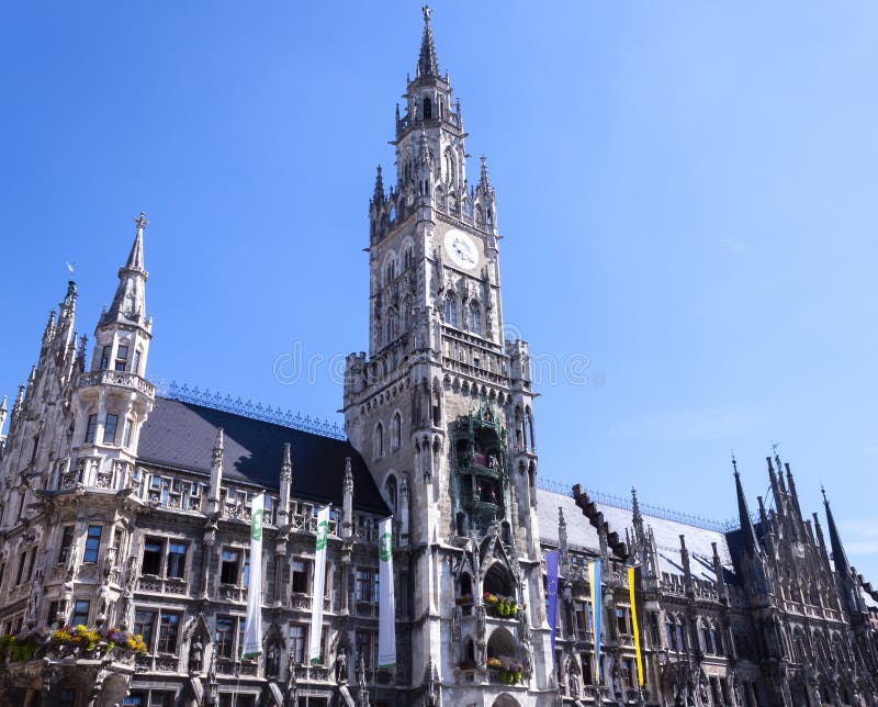 The New Town Hall (German: Rathaus) Editorial Stock Image - Image of ...