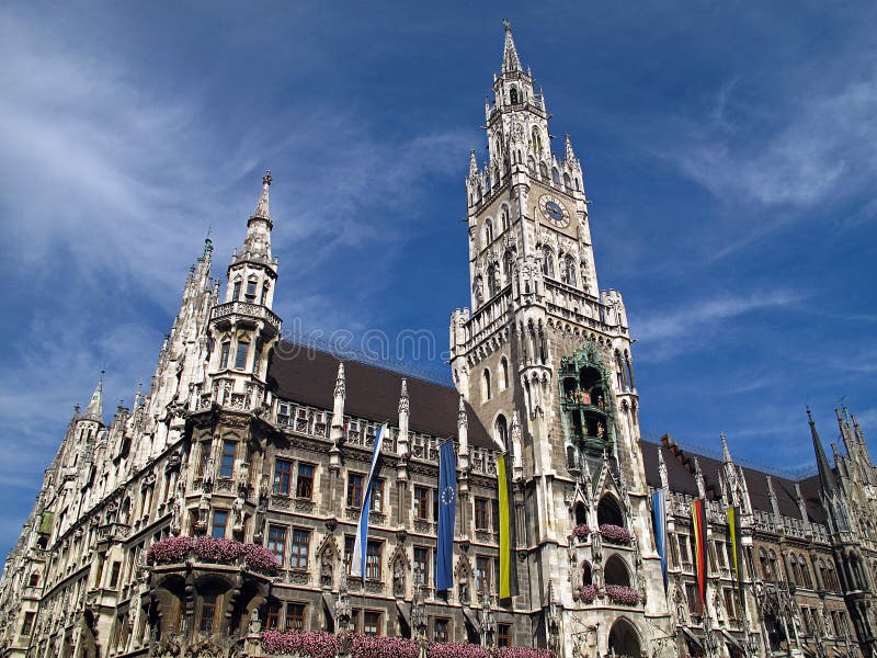 Munich, New Town Hall stock image. Image of history - 133169241