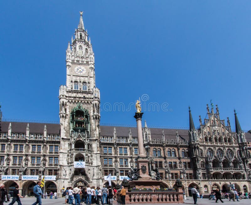 New Town Hall Munich editorial photo. Image of hall, pole - 28058716