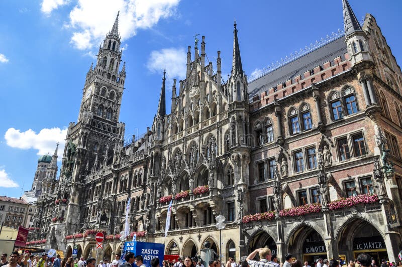 New town hall Munich stock photo. Image of tourism, tower - 74671536