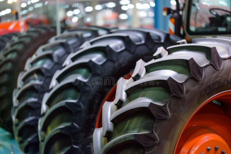 Old Tractor Tires Stacked Against Old Building Stock Photo - Image of ...