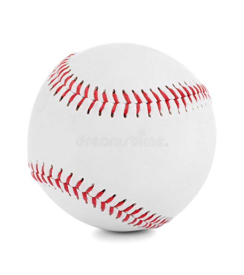 New Traditional Baseball Ball Isolated on White Stock Image - Image of ...
