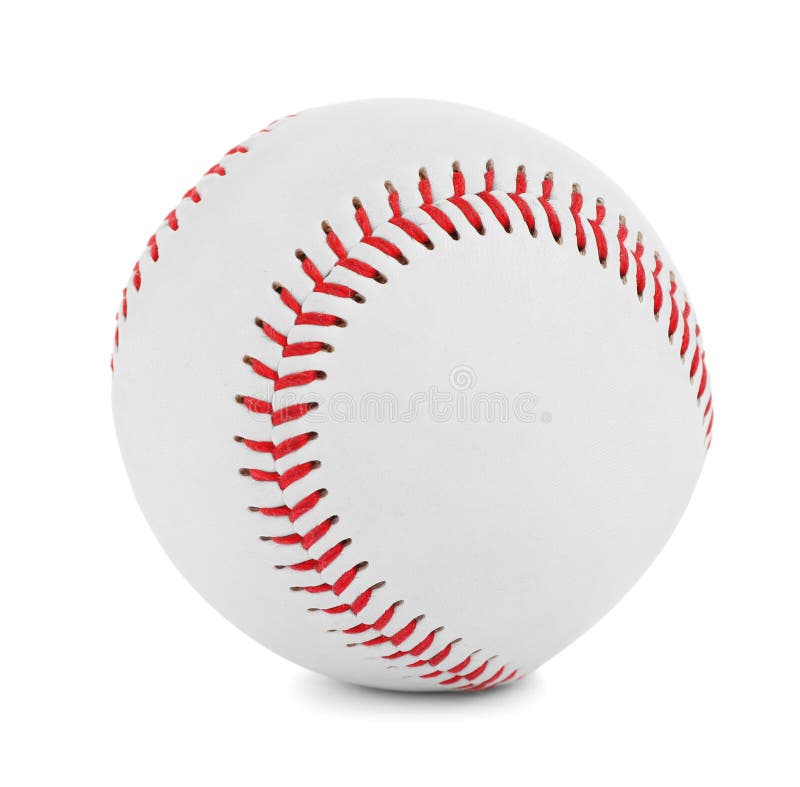New Traditional Baseball Ball Isolated on White Stock Image - Image of ...