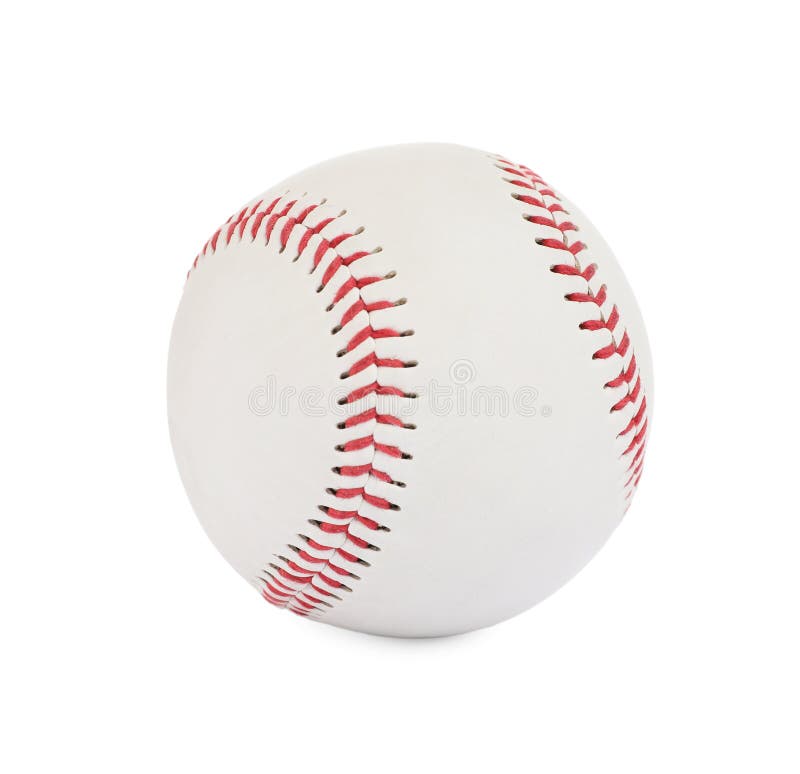 New Traditional Baseball Ball Isolated on White Stock Image - Image of ...