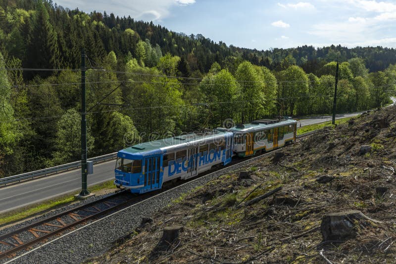 New Tram Track after Reconstruction between Liberec and Jablonec CZ 05 ...
