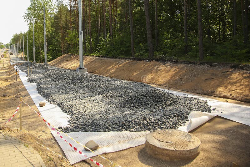 New Tramway Track Construction Stock Photo - Image of building, tramway ...
