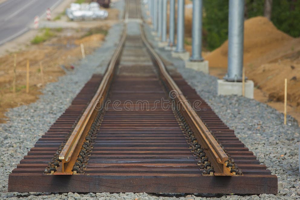 New Tramway Track Construction Stock Photo - Image of building ...