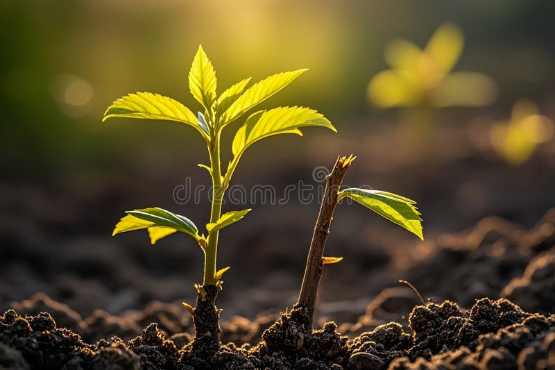 New Tree Shoots Growing for Nature Stock Photo - Image of sprout ...