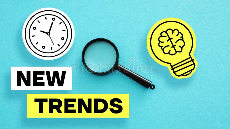 New Trends are Shown Using the Text Stock Photo - Image of success ...