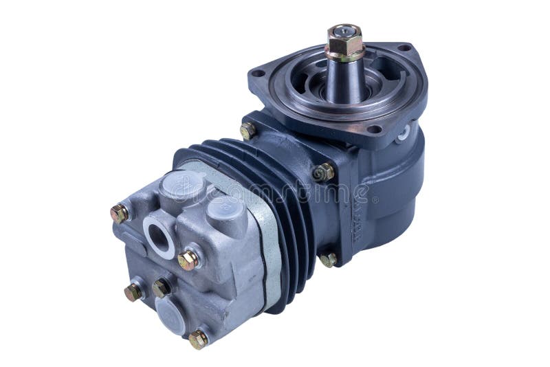 New Truck Air Compressor Isolated on White Background Stock Image ...