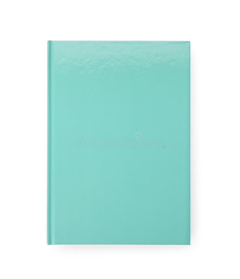 New Turquoise Planner Isolated on White, Top View Stock Image - Image ...