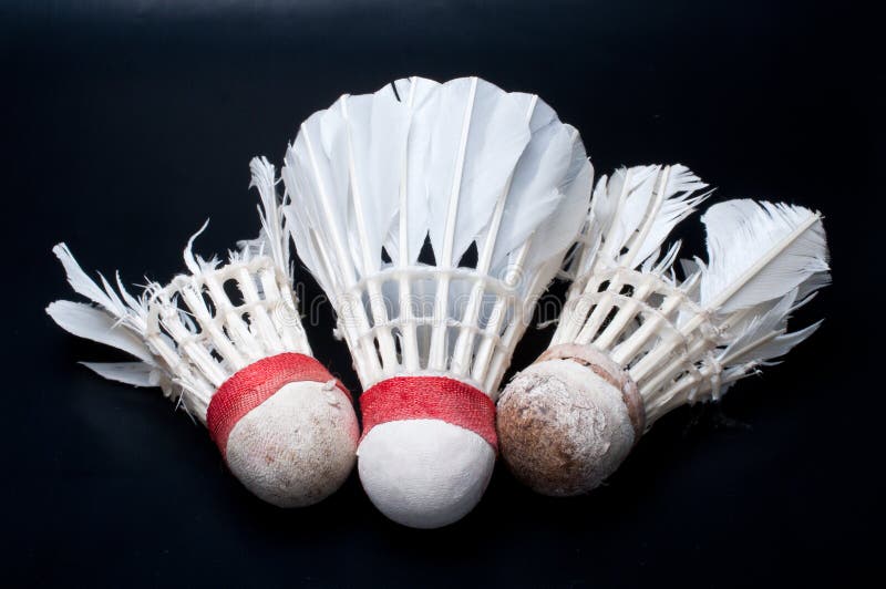New and Two Old Shuttlecock Stock Image - Image of point, isolated ...