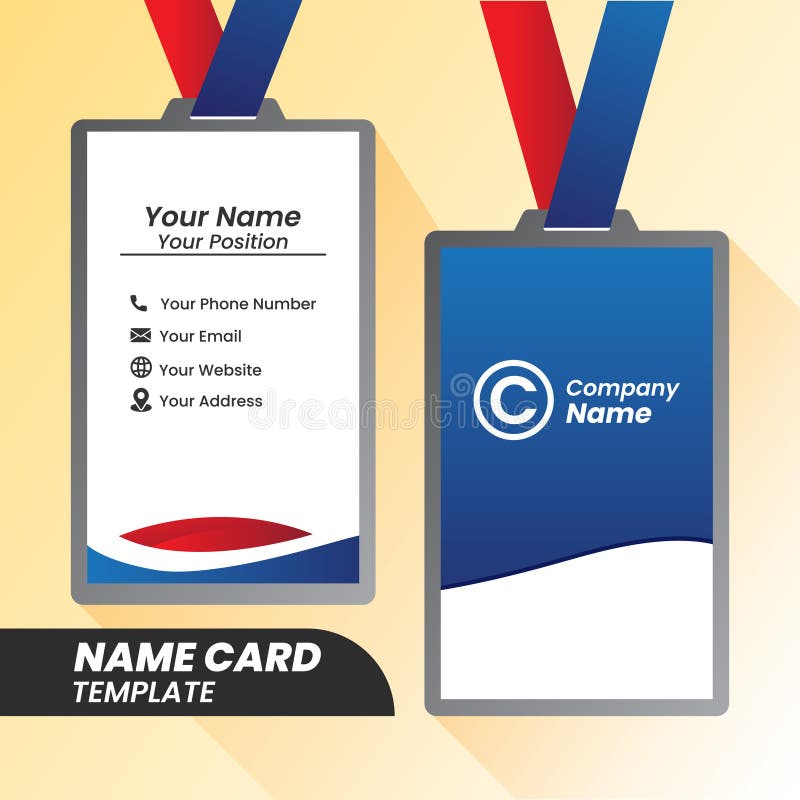 Two Sided Presentation of Professional Name or Visiting Card Design ...