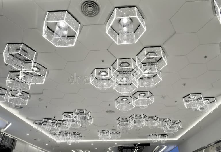 New Type of Cellular LED Lighting Used in Modern Commercial Building ...