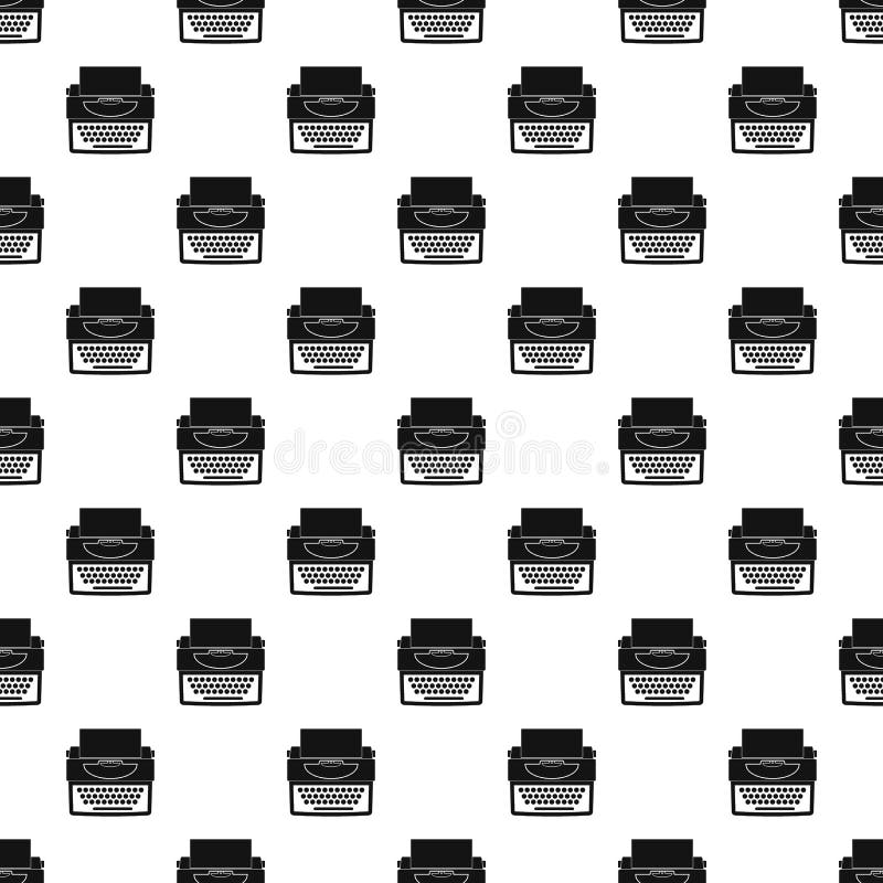 New Typewriter Pattern Seamless Vector Stock Vector - Illustration of ...