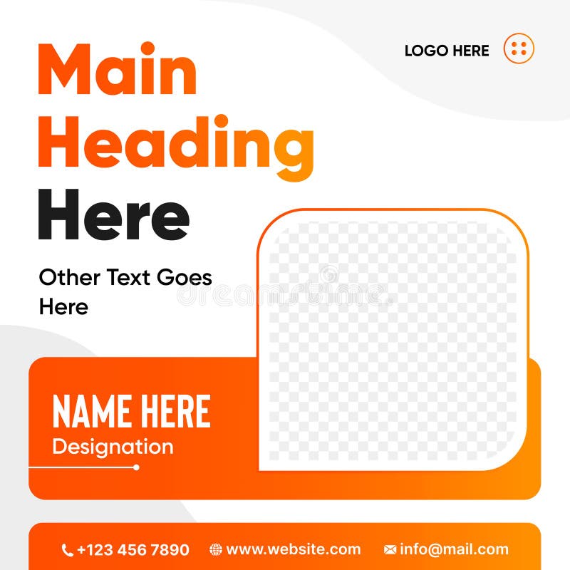 UI UX Style Graphic Post Design with Image Placeholder Stock Vector ...