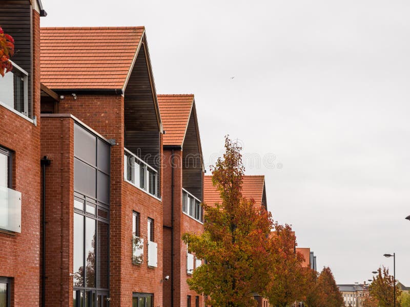 New Unique Design Modern Detached House in England Stock Photo - Image ...