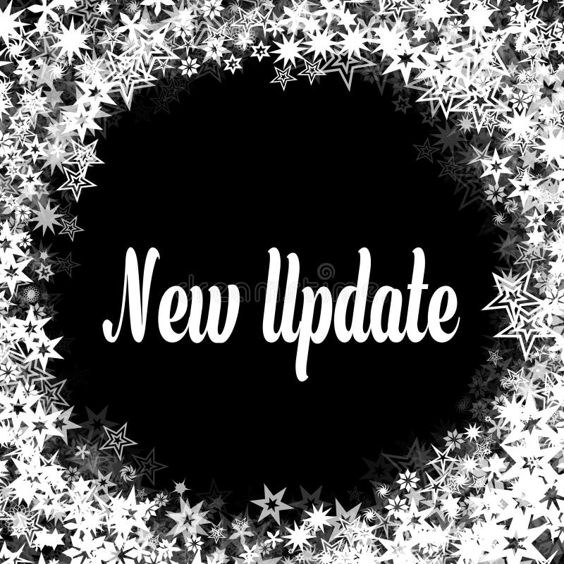 NEW UPDATE on Black Background with Different White Stars Frame. Stock ...